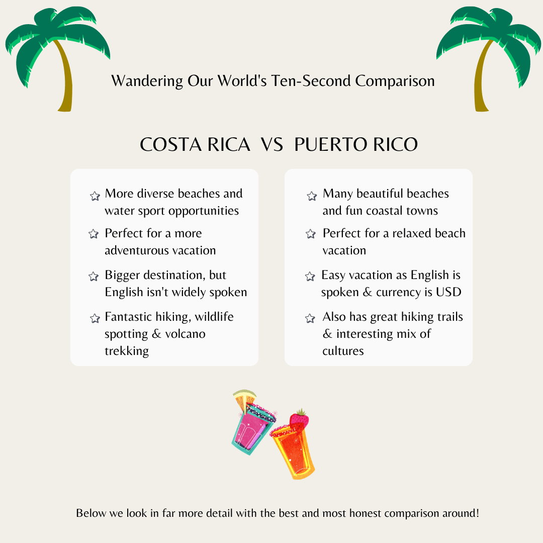 Costa Rica Or Puerto Rico: The Honest Comparison You Need [2023]