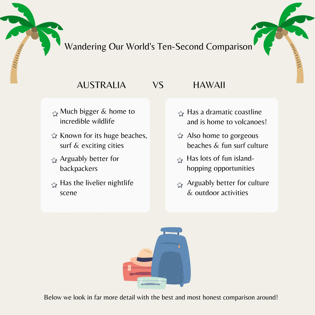 Hawaii vs Australia: An Honest Comparison To Help You Choose!